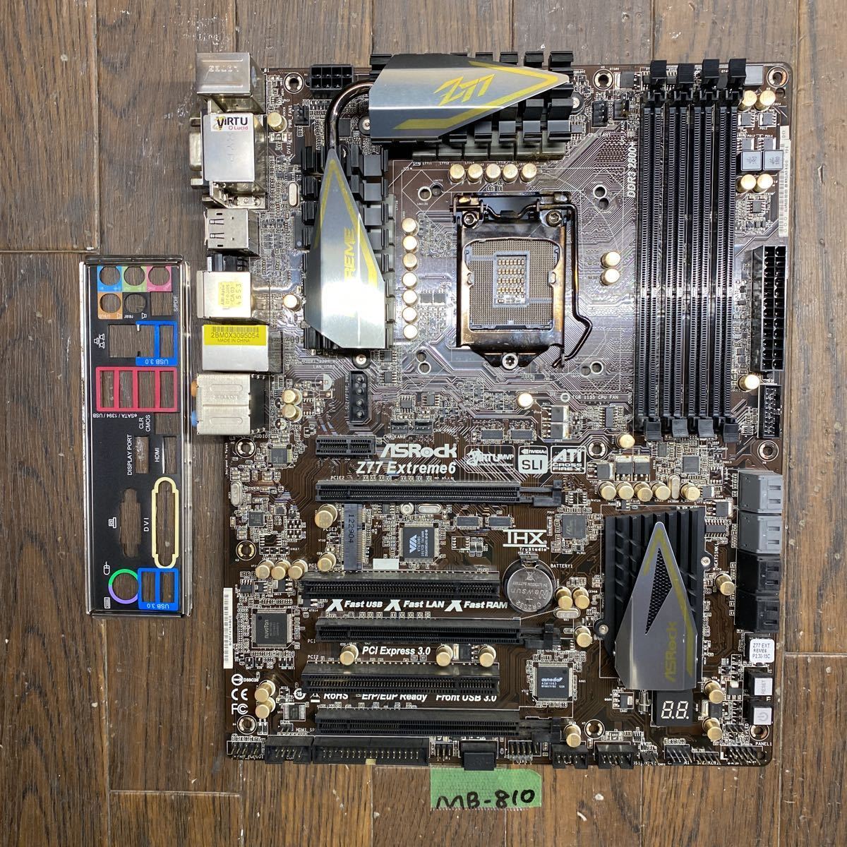 【傷や汚れあり】MB-810 激安 マザーボード ASRock Z77 Extreme6 LGA1155 BIOS立ち上がり確認済み ジャンク ...