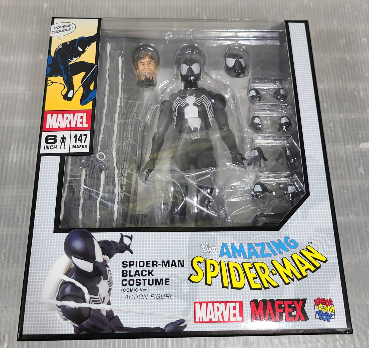【未使用】マフェックス No.168 MAFEX SPIDER-MAN BLACK COSTUME/スパイダーマン ブラック コスチューム ...