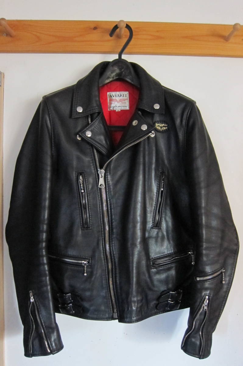 【やや傷や汚れあり】Lewis Leathers 391 TIGHT FIT LIGHTNING ルイスレザー ライトニング ダブルライダース ...