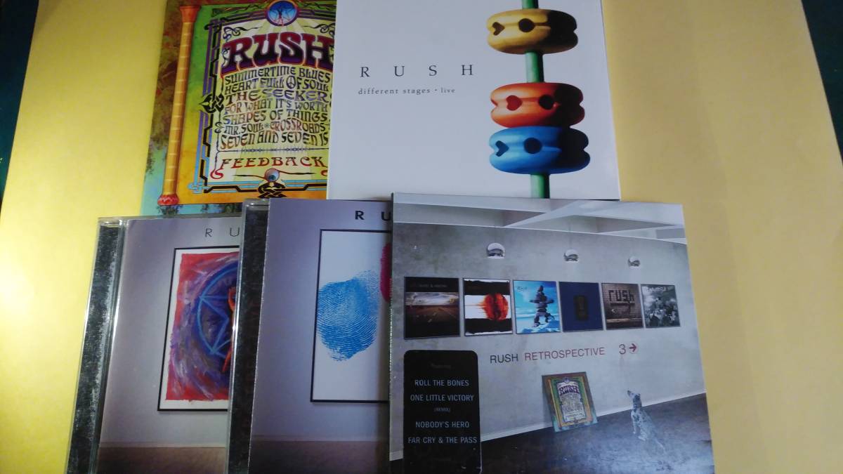 【傷や汚れあり】RUSH ラッシュ CD5枚セット 「Retrospective 1～3」「Feedback」「Different ...