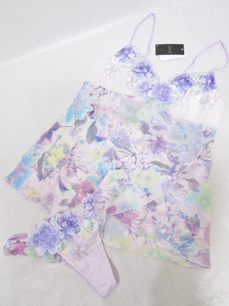 【未使用】【送料無料】新品タグ付き！2022年製☆Wacoal Salute ワコール サルート キャミソール＆ショーツ パープル 紫 ...