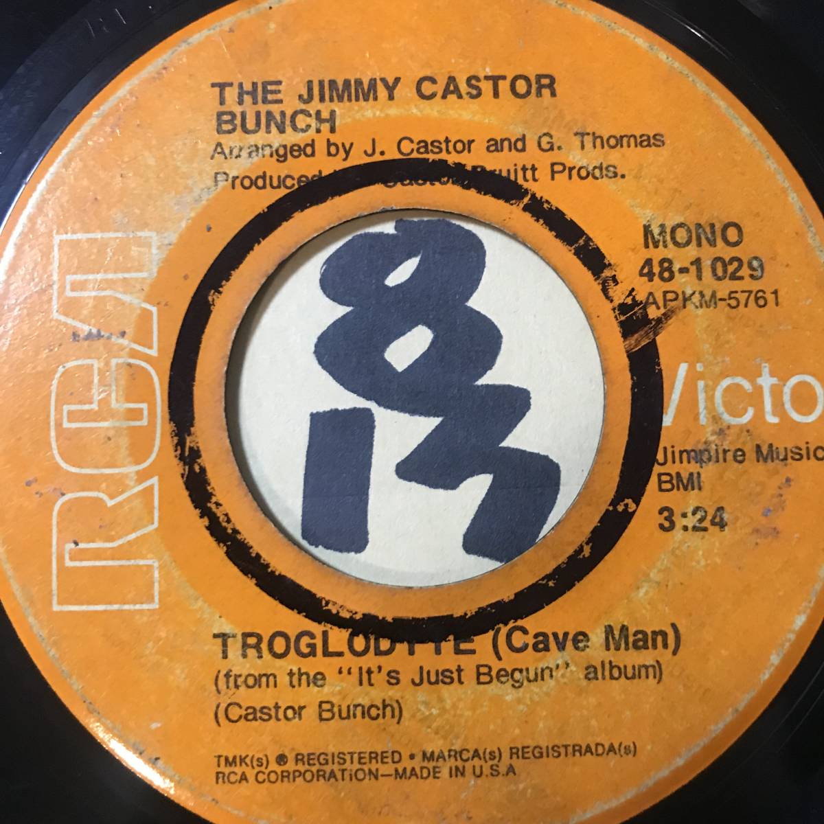 【やや傷や汚れあり】試聴 THE JIMMY CASTOR BUNCH TROGLODYTE (Cave Man) 両面VG++ の落札情報 ...