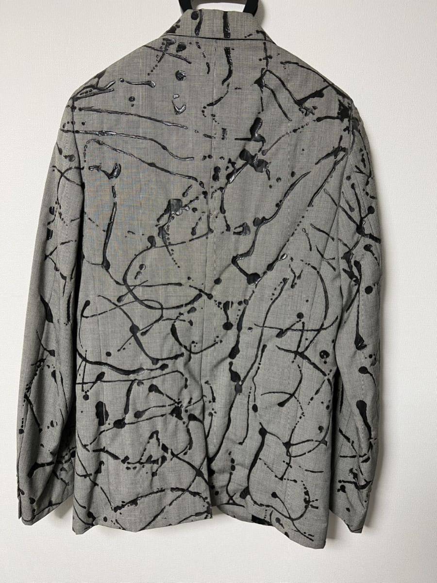 【やや傷や汚れあり】Dior homme ディオールオム エディ スリマン 期 Hedi Slimane 07aw ペイント ジャケット テーラード ウール 44 7H3121460278 ...
