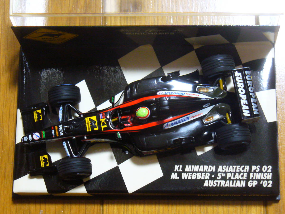【やや傷や汚れあり】1/43 ミナルディ PS02 M．ウェバー オーストラリアGP ミニチャンプス の落札情報詳細| ヤフオク落札価格情報 ...