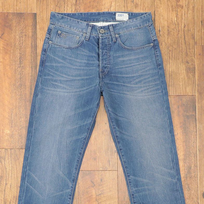 【未使用】1円/G-STAR RAW/29インチ/デニムパンツ 3301 STRAIGHT 50128.4339.071 ストレート ハリ ジーンズ 新品/青/ブルー/ft531/の落札情報 ...