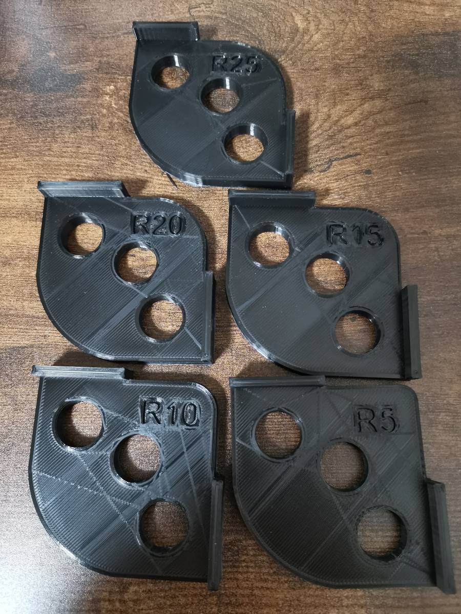 【未使用】木工 ルータービット トリマー用 Rカット治具 R5 R10 R15 R20 R25 3Dプリンタ製 5個セットの落札情報詳細 ...