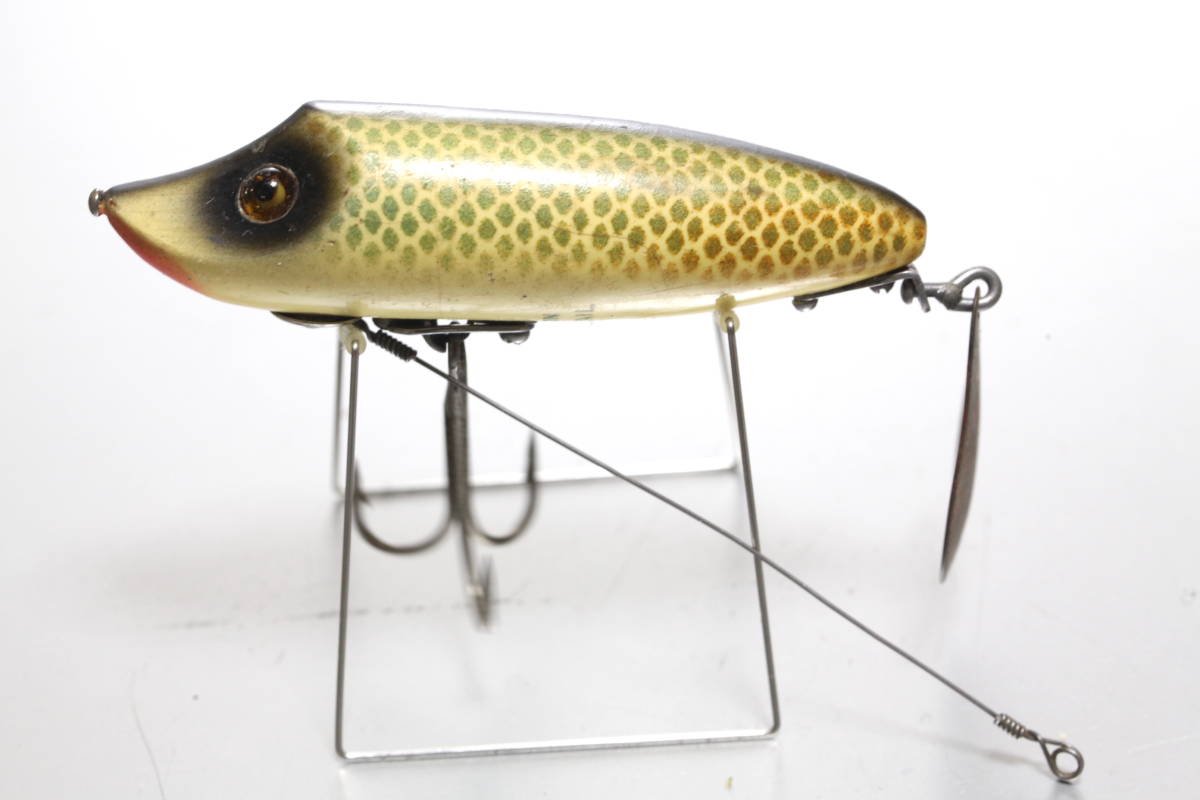 【目立った傷や汚れなし】希少カラー Heddon Flaptail Jr. 9P ヘドン フラップテール ジュニア ウッド シェイクスピア ...