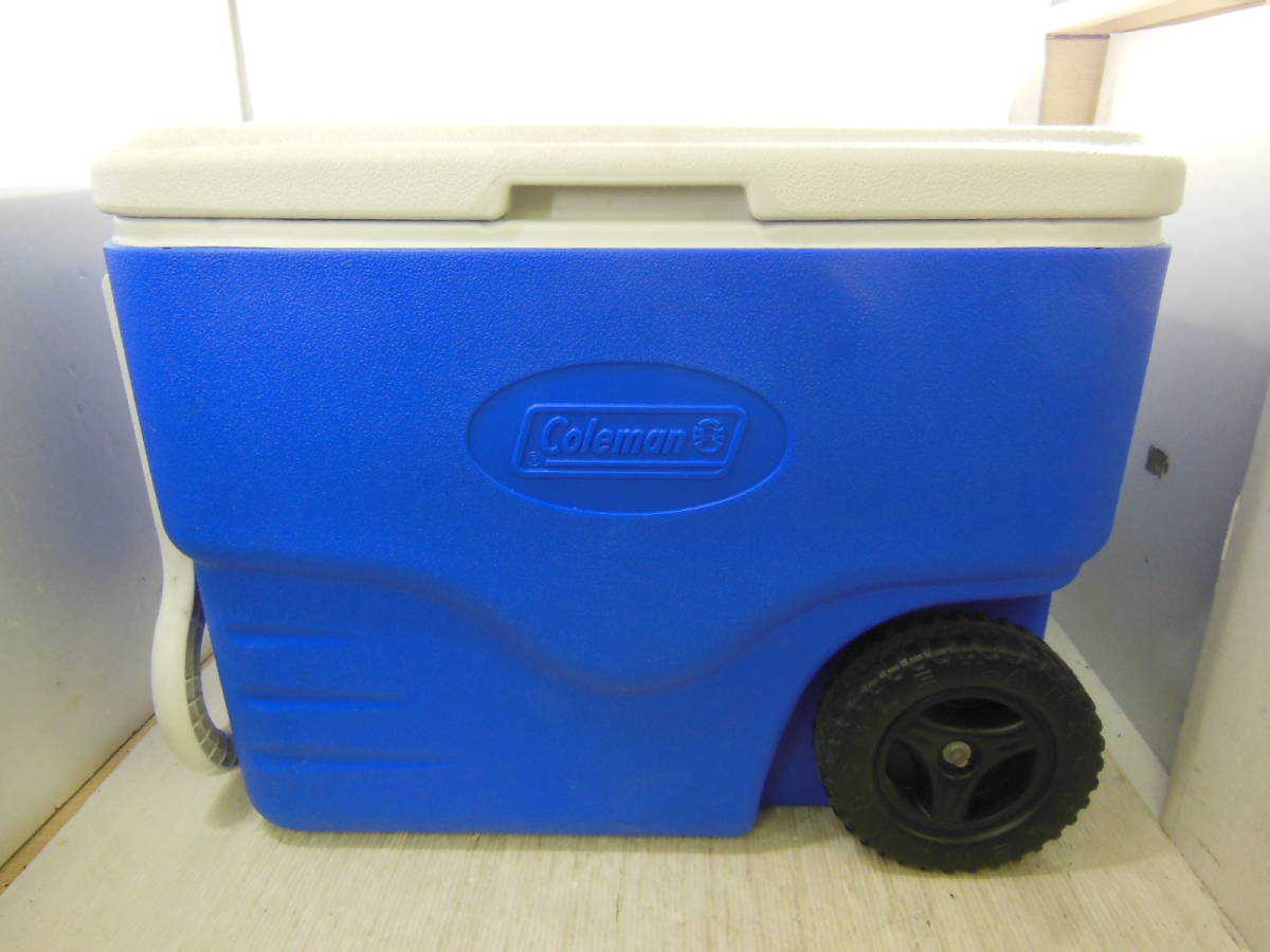【傷や汚れあり】DK207 コールマン クーラーボックス ホイールクーラー 40QT 3000001353 38L 2輪 大型 本体サイズ：約 ...