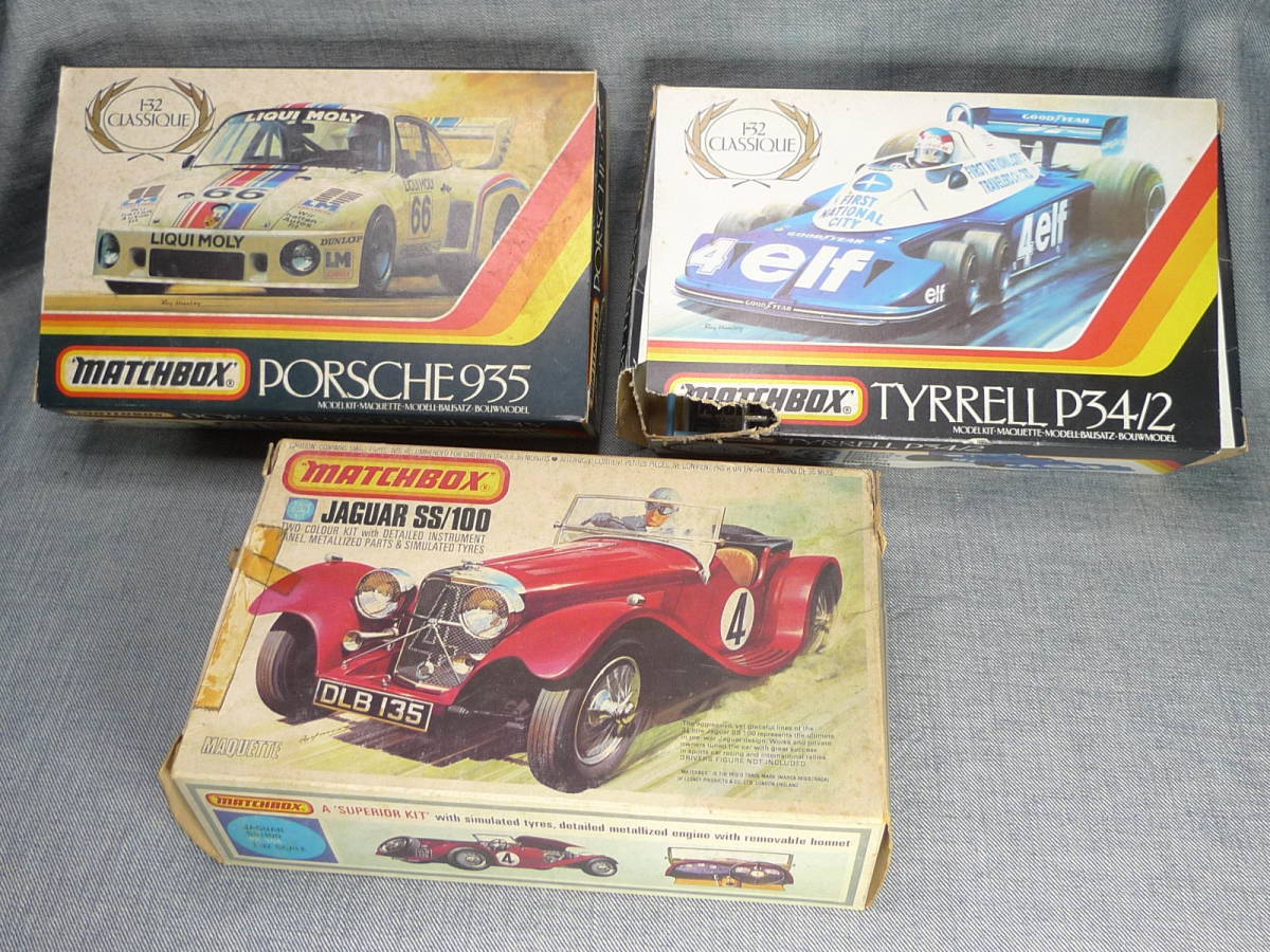 【傷や汚れあり】n2375 マッチボックス レーシングカー 模型 プラモデル ジャガー SS/100 タイレル P34/2 ポルシェ 935 ...