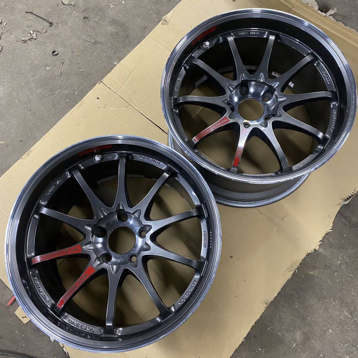 【目立った傷や汚れなし】RAYS CE28 SL 18インチ 10.5J +22 114.3 2本 廃盤 美品 volkracing gtr ...