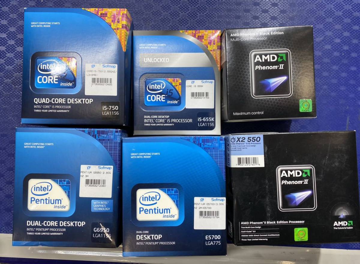 【未使用】Intel Boxed Core i5 i5-750 2.66GHz AMD X2 550 その他 まとめてセット 未使用品の落札 ...