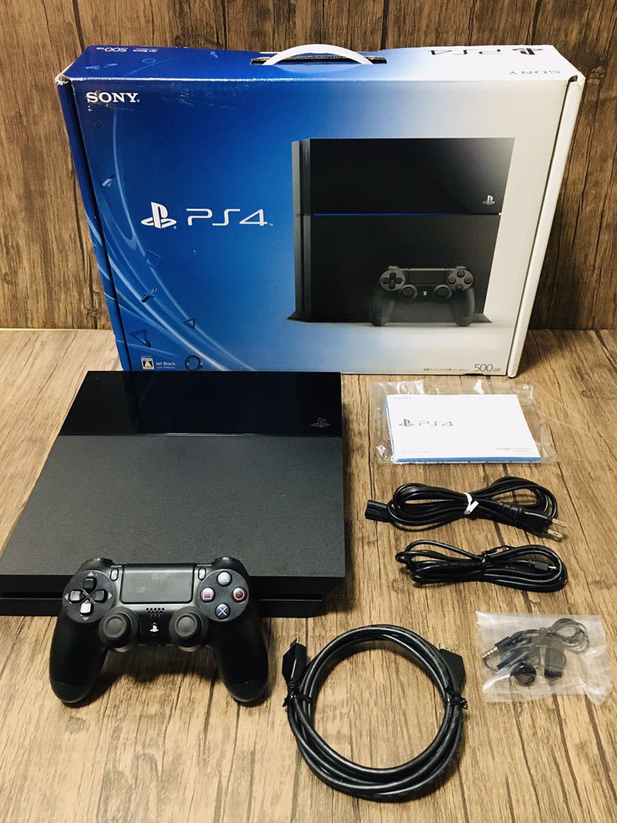 【やや傷や汚れあり】【PlayStation4】CUH-1100AB01 ジェットブラック500GB 箱説付き SONY 封印シールあり プレステ4 PS4本体 黒 HDDの落札情報詳細 ...