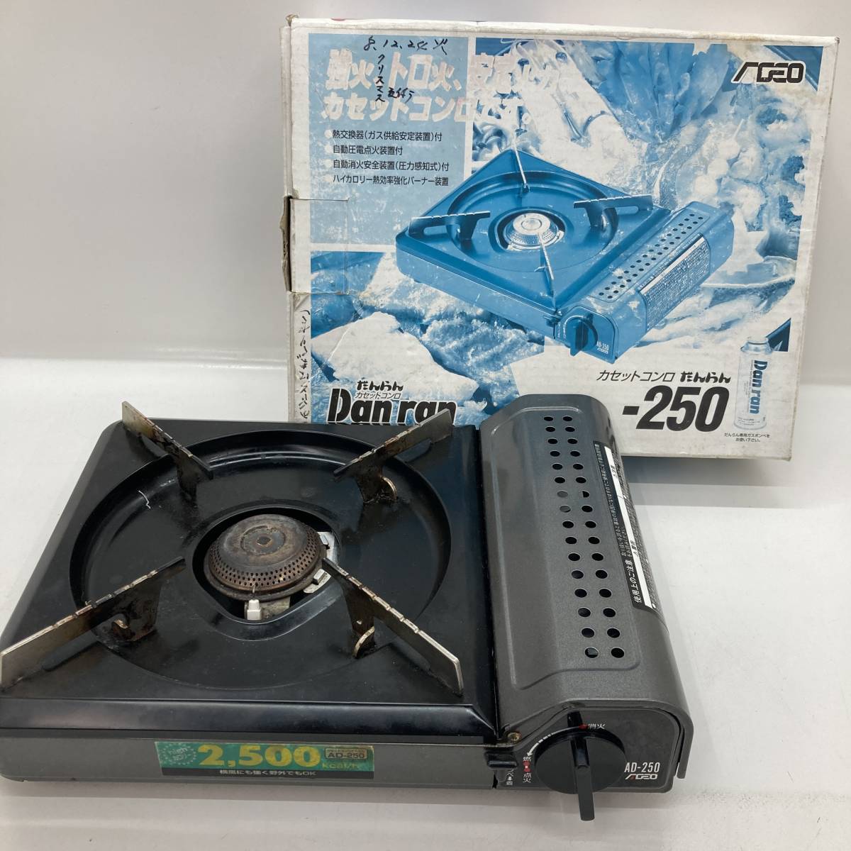 【傷や汚れあり】【1円～】カセットコンロ Dan ran だんらん AD-250 2500kcal/h アゲオ【中古品】の落札情報詳細 ...
