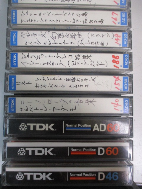【傷や汚れあり】⇔ 28 カセットテープ TDK D45 D60 AD60 AD-S60 C60 OD60 AD90 OD90AD-S90 ...