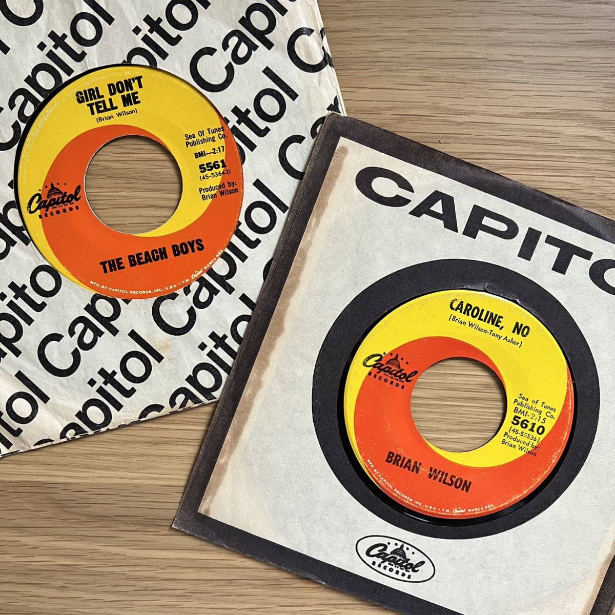 【目立った傷や汚れなし】【45】3000円スタート THE BEACH BOYS/BRIAN WILSON 2枚セット/ CAROLINE ...