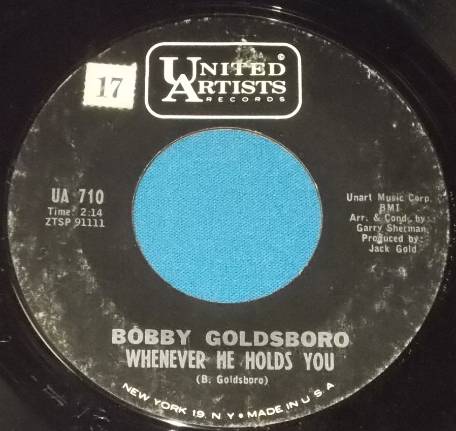 【傷や汚れあり】☆7inch EP★US盤 BOBBY GOLDSBORO/ボビー・ゴールズボロ「Whenever He Holds You ...