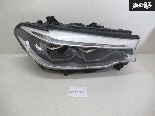 【傷や汚れあり】割れ無し BMW 純正 G30 5シリーズ LED ヘッドライト ランプ レンズ 右 右側 運転席側 右ハンドル ...