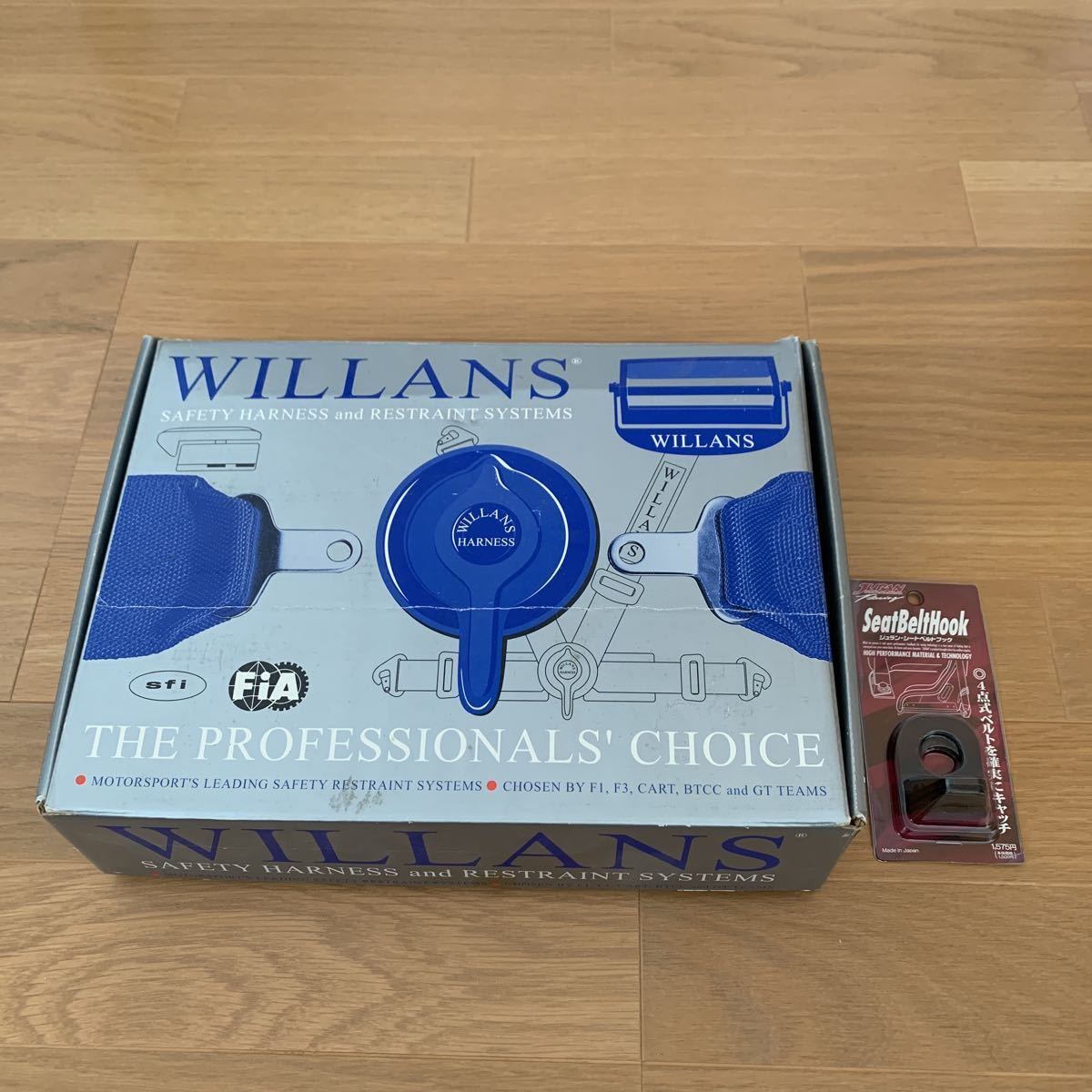 【目立った傷や汚れなし】WILLANS 4点式 シートベルト ウィランズ カムロック 4P 4点式シートベルト ブルー クラブ4 ...