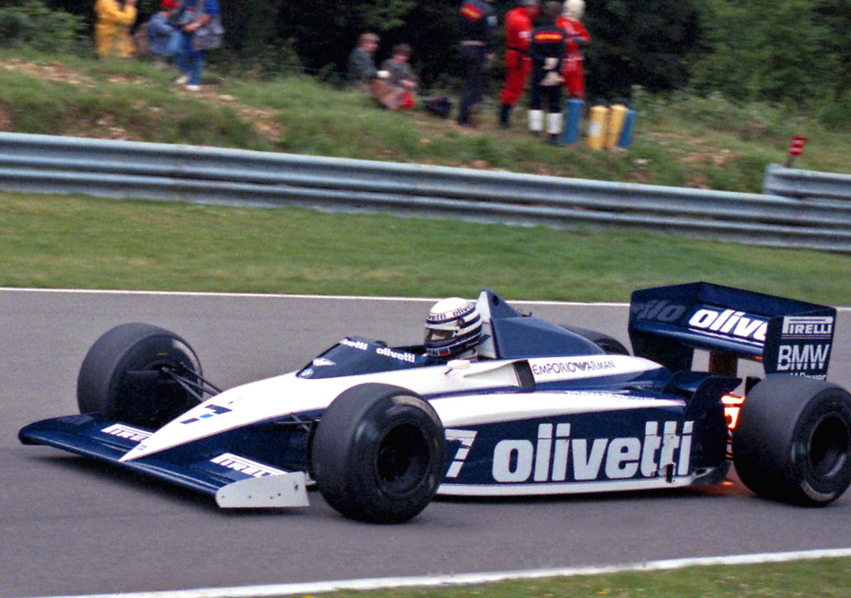 【目立った傷や汚れなし】1/43 キット ブラバム Brabham BT54 BMW Olivetti 後期型 1986年 第9戦 イギリス ...