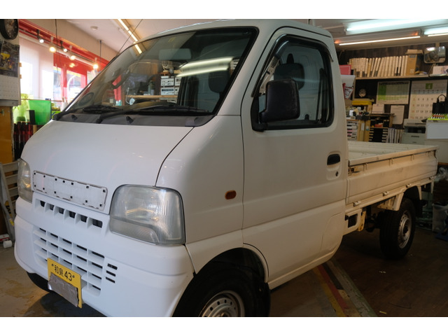 【やや傷や汚れあり】 7271K H13年キャリィ軽トラック 2WD 5速MT 43,420km 検R5.9.27 AC/PS付 DA62T 兵庫区役所すぐ 諸5,280 3380@車選び ...