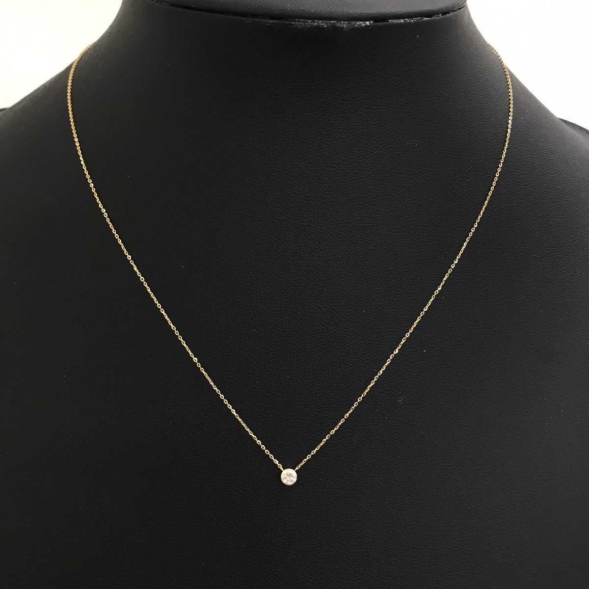 【目立った傷や汚れなし】中古美品 アガット agete 18金 K18 ネックレス ダイヤ付 1石 0.2ct レディース ファッション 長さ40cm 重量1.0gの落札情報詳細 - ヤフオク ...