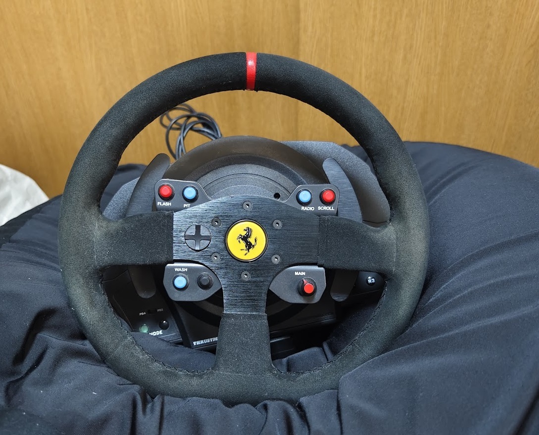 【やや傷や汚れあり】【完動】Thrustmaster T300 Ferrari Integral Racing Wheel Alcantara ...