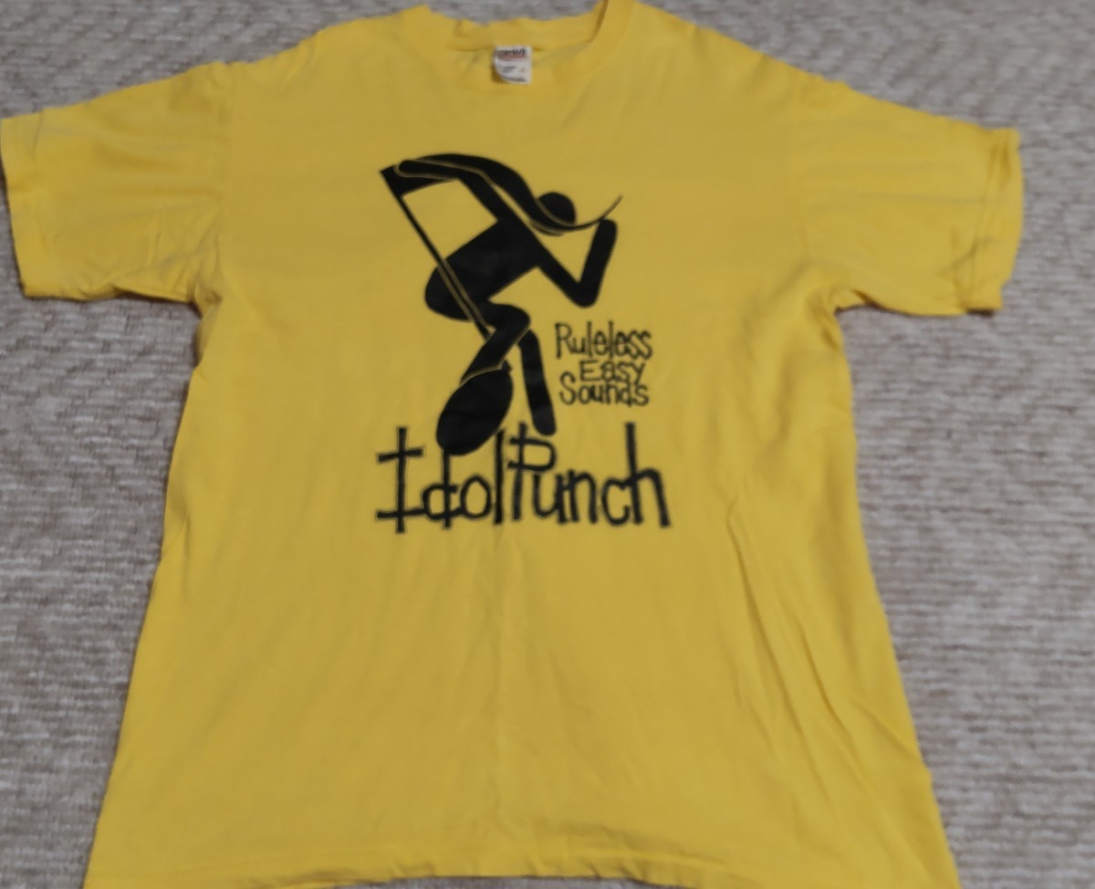 【傷や汚れあり】idol punch Tシャツ L ハードコア パンク ジャパコア ラコスバーガー BRAHMAN ELLEGARDEN ...