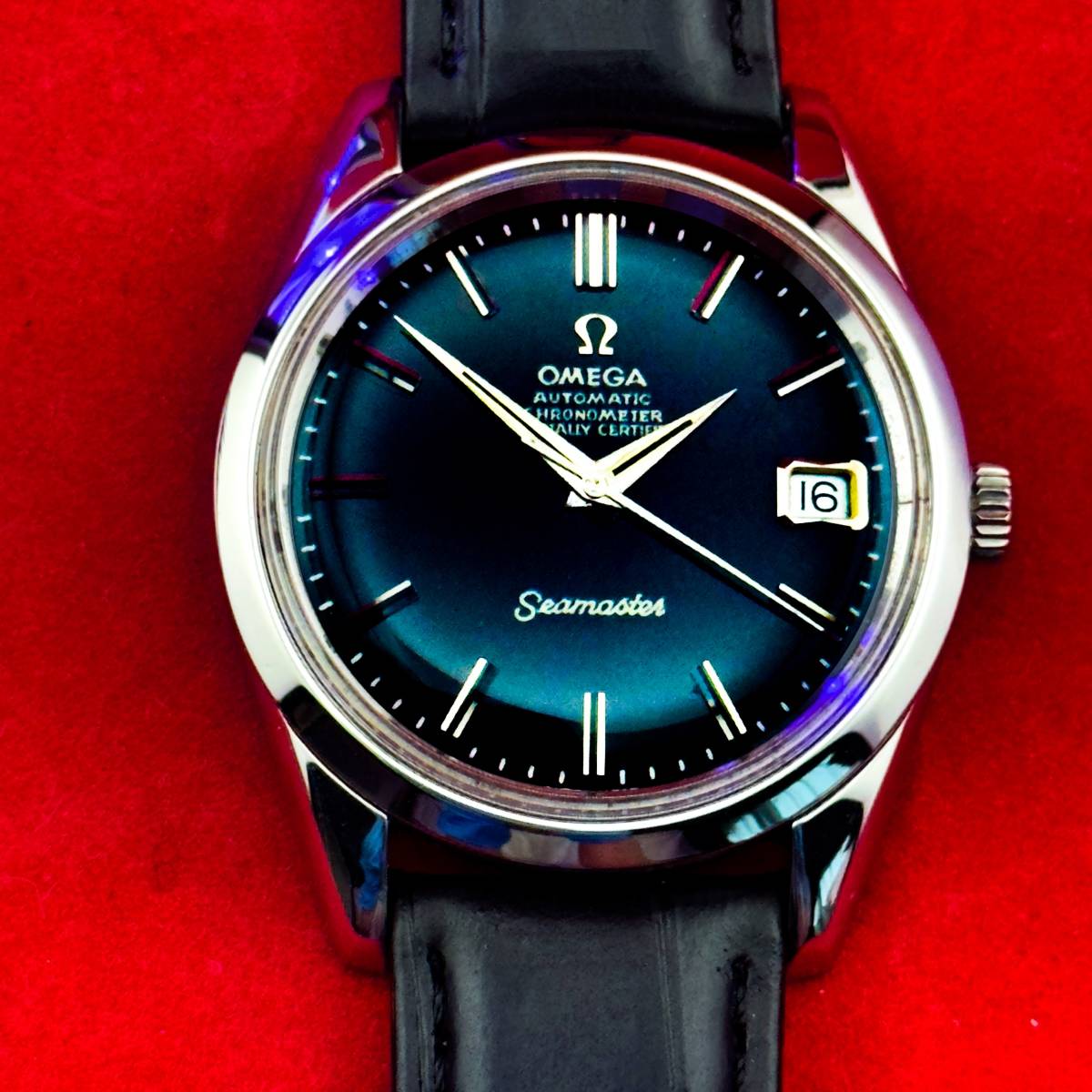 【やや傷や汚れあり】送料無料！ OH済 オメガ シーマスター クロノメーター 1970年 cal.564 OMEGA Seamaster ...