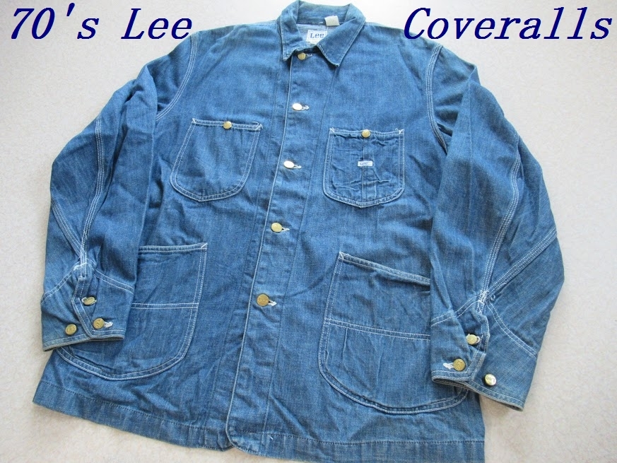 【目立った傷や汚れなし】70's vintage Lee WORK Coveralls 色落ちGood!!/LEE/ビンテージ/カバ－オール ...