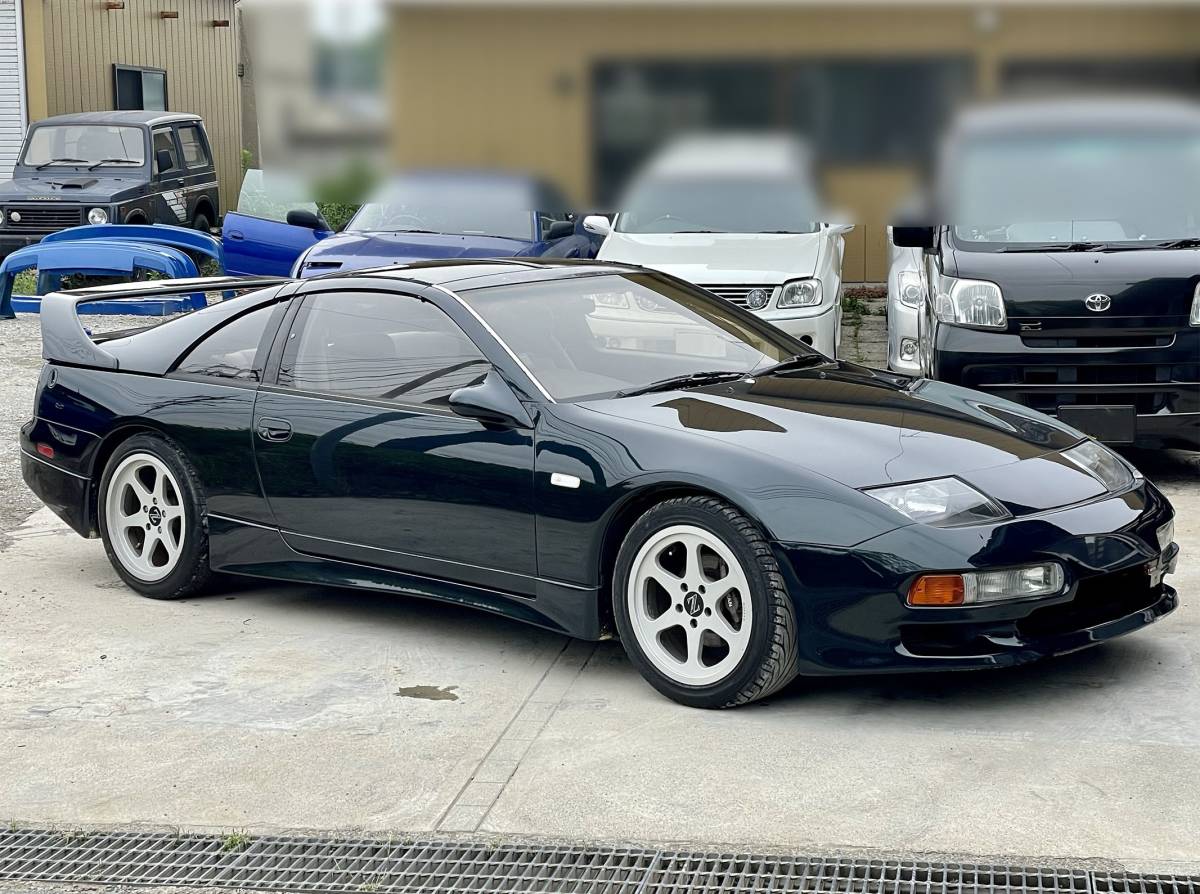 【走行距離 69,375 km】当時仕様 フェアレディZ Z32 ツインターボ 300ZX ダークグリーンパールオールペン ツァイト17インチ ...