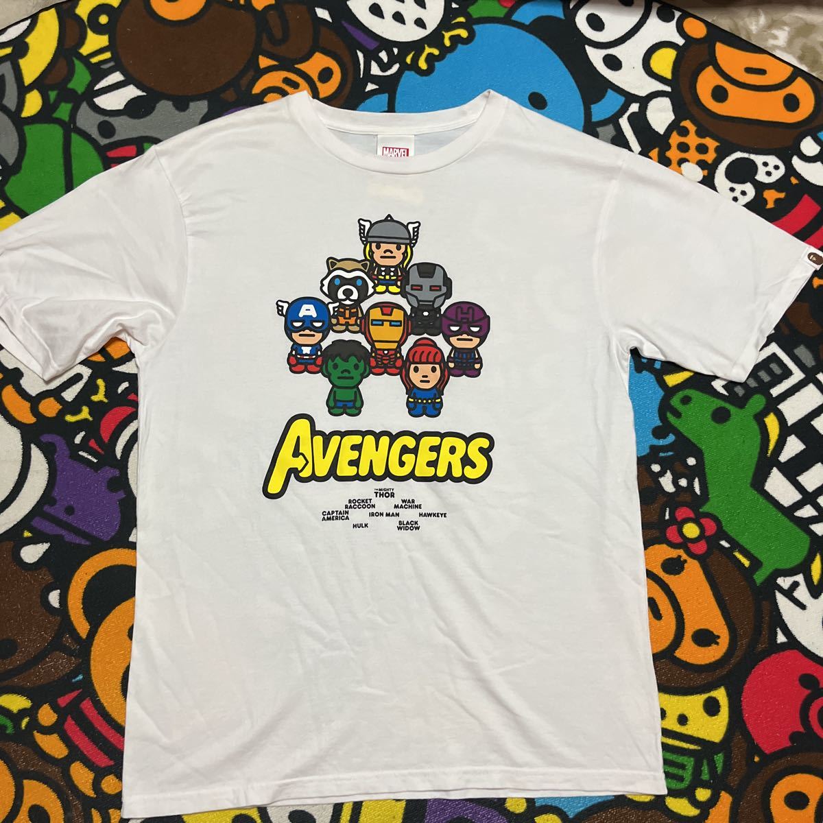 【目立った傷や汚れなし】A BATHING APE BAPE KAWS MARVEL COMICS AVENGERS マーベルコミックス ...