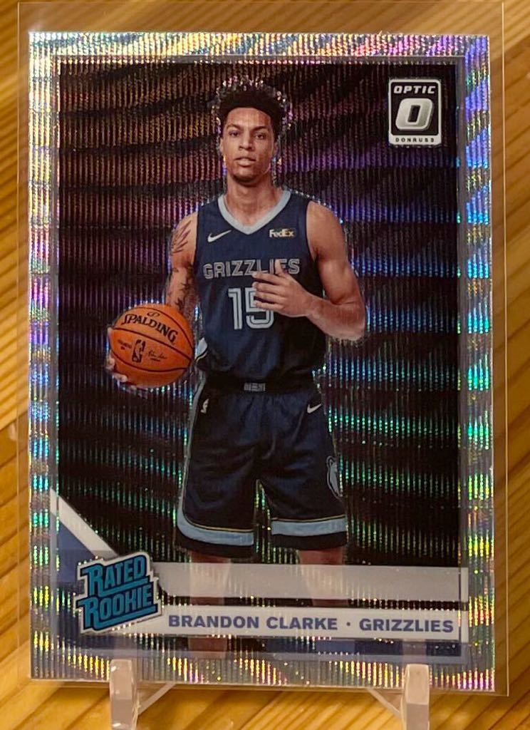 【目立った傷や汚れなし】Brandon Clarke 2019-20 Donruss Optic RC Silver Wave Holo ...