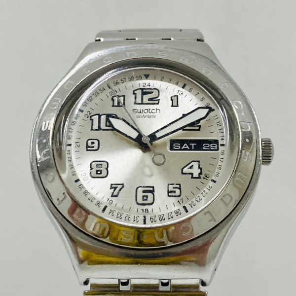 【傷や汚れあり】V223-I34-3945 Swatch スウォッチ IRONY アイロニー 腕時計 SR626SW 自動巻き デイデイト ...