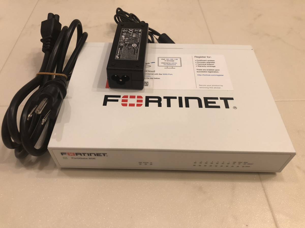 【目立った傷や汚れなし】＜60E＞ライセンス期限:2024/12/18 FORTINET/UTM FortiGate-60E ファームウェア：v7.2.4★特典①FortiCloud自作 ...