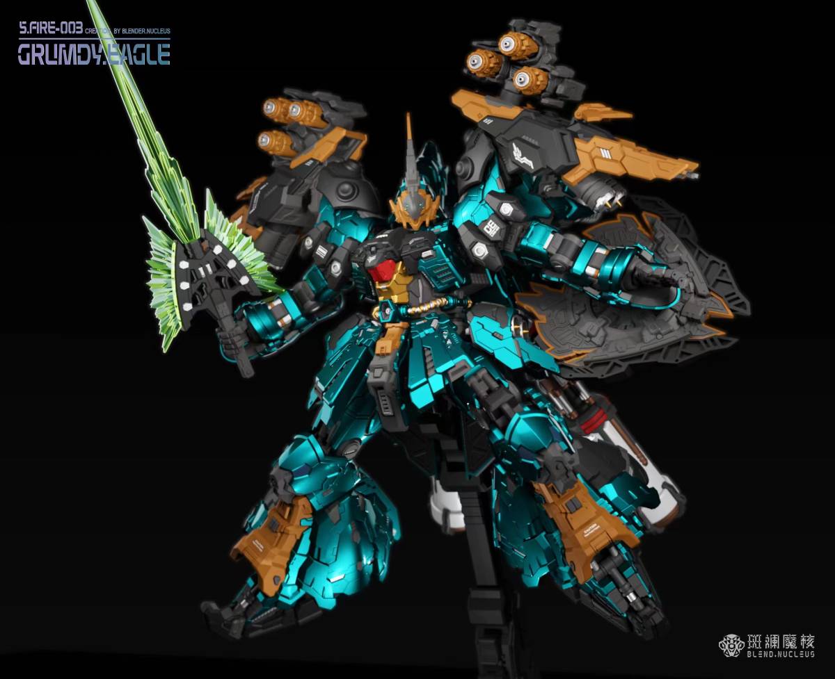 【未使用】【Blend-Nucleus】1/72 高さ26cm S.Fire-003 Grumdy Eagle ヤクト・ドーガ 合金完成品 ...