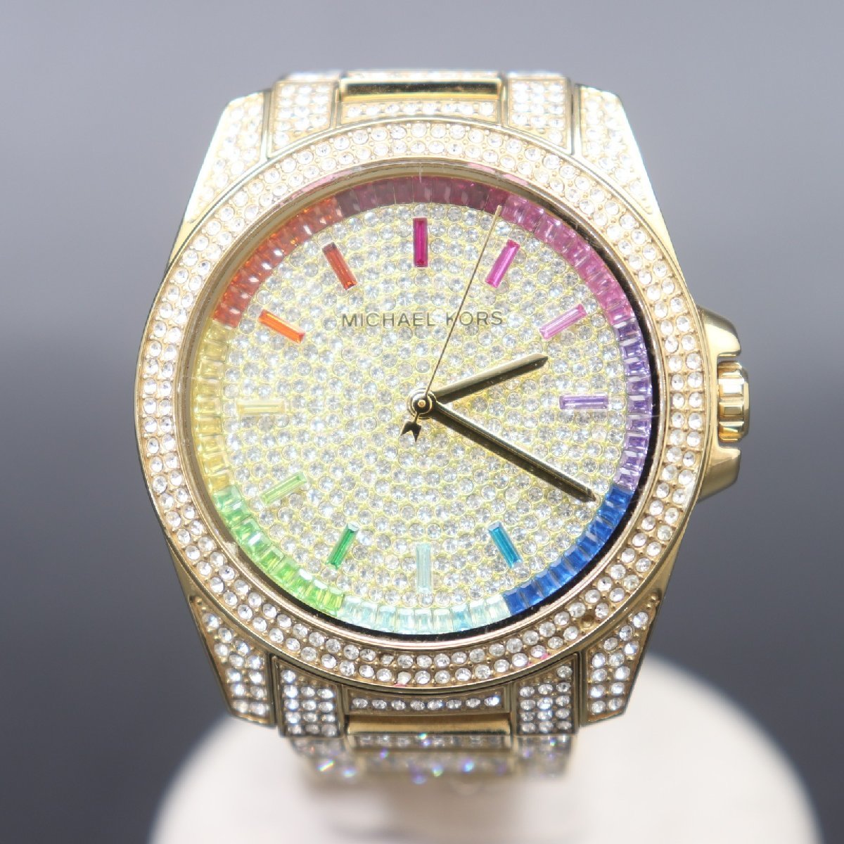 【傷や汚れあり】ITYKNPNW45T0 即決 本物 MICHAEL KORS マイケルコース LIMITED EDITION レインボー ...