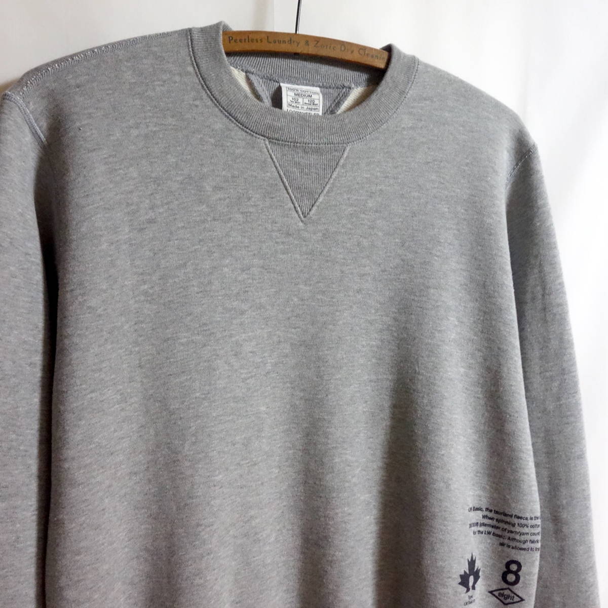 【目立った傷や汚れなし】【2015 展覧会 LOOPWHEELER × groovisions クルーネック スウェット M】LW01 ヘザーグレー ループウィラー グルーヴィジョンズ コラボ ...