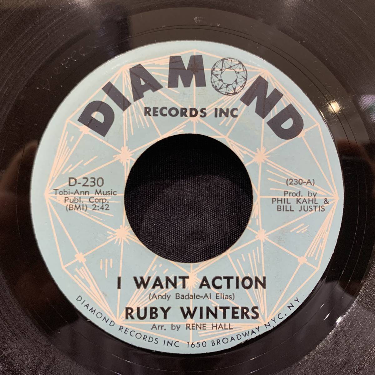 【目立った傷や汚れなし】【EP】Ruby Winters - I Want Action / Better 1967年USオリジナル ...