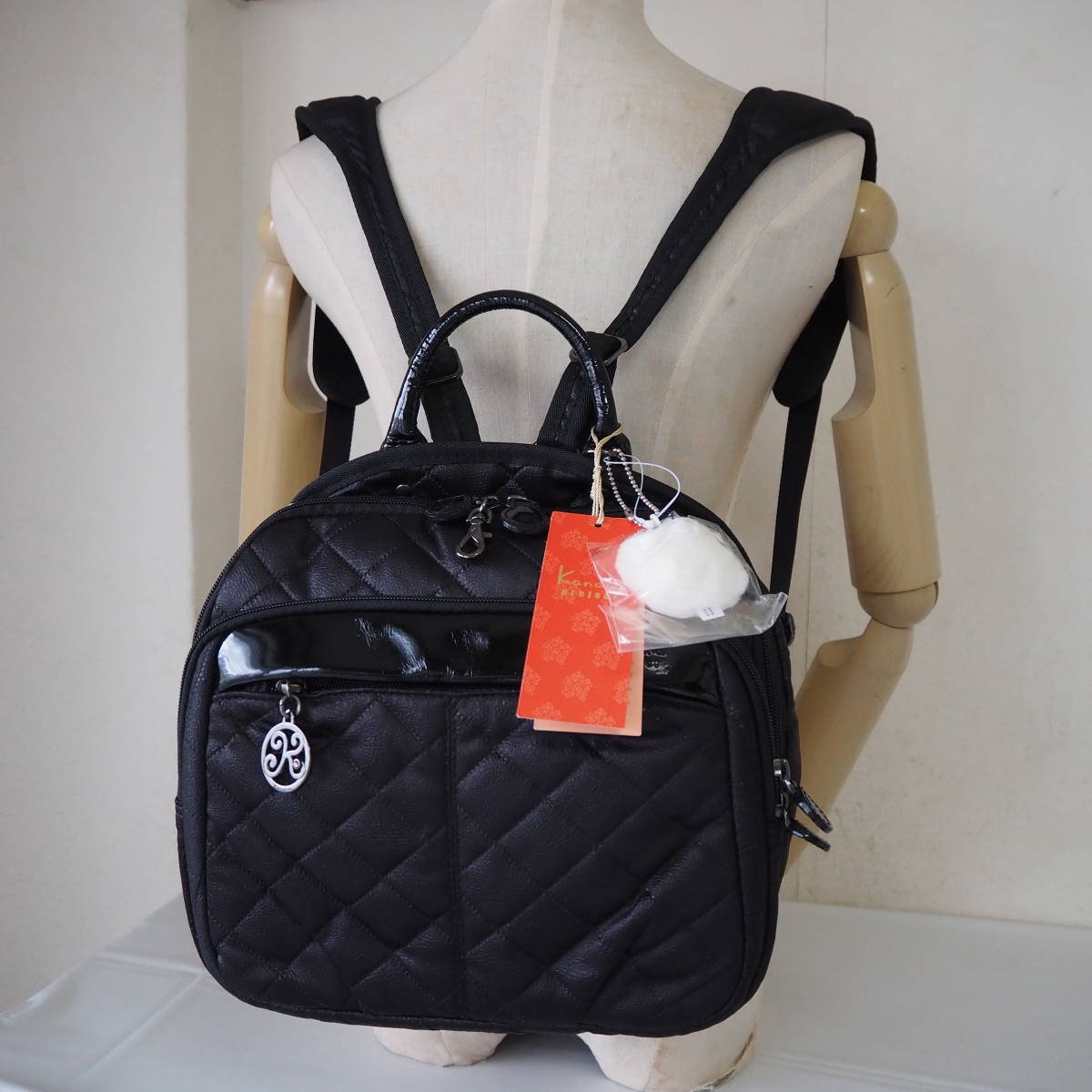 【未使用】 未使用品*Kanana project/カナナプロジェクト*キルティング×レザーコンビ*カナナリュック*リュック*48881*黒 ...