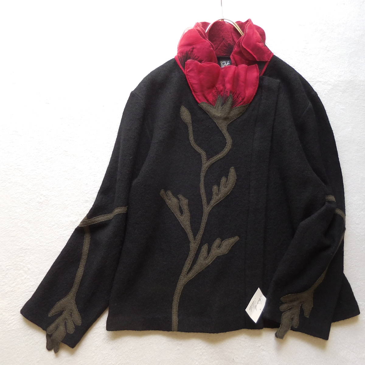 【未使用】3点送料無料☆CoVelo Clothing ソワドレアキコ 定価34800円 素敵デザイン ウール ジャケット コート インポート ...