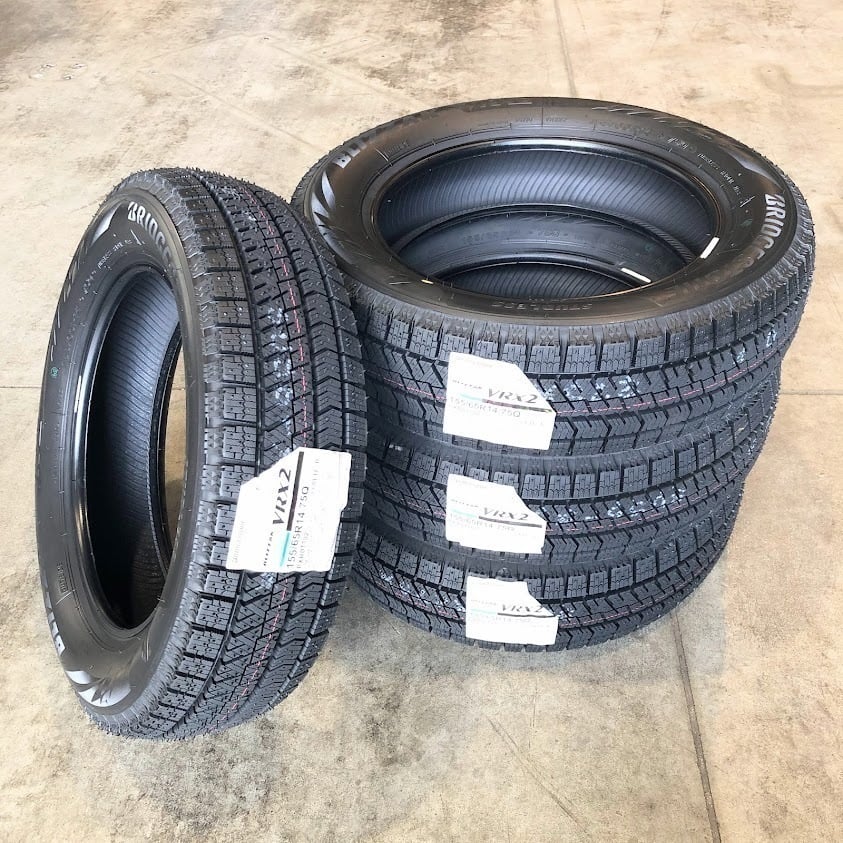 【未使用】(AY001.22) 送料別[4本セット] BRIDGESTONE BLIZZAK VRX2 155/65R14 75Q 2022年製造 室内保管 スタッドレス 軽自動車 155 ...