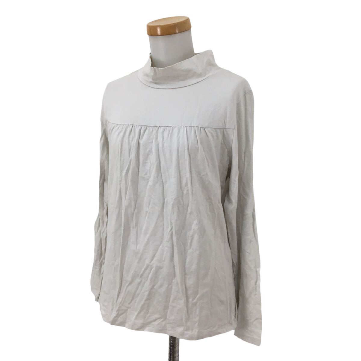 【目立った傷や汚れなし】ND130-② 23区 ニジュウサンク オンワード樫山 長袖 トップス プルオーバー 綿47% リヨセル47%他 ベージュ系 レディース 44の落札情報詳細 ...