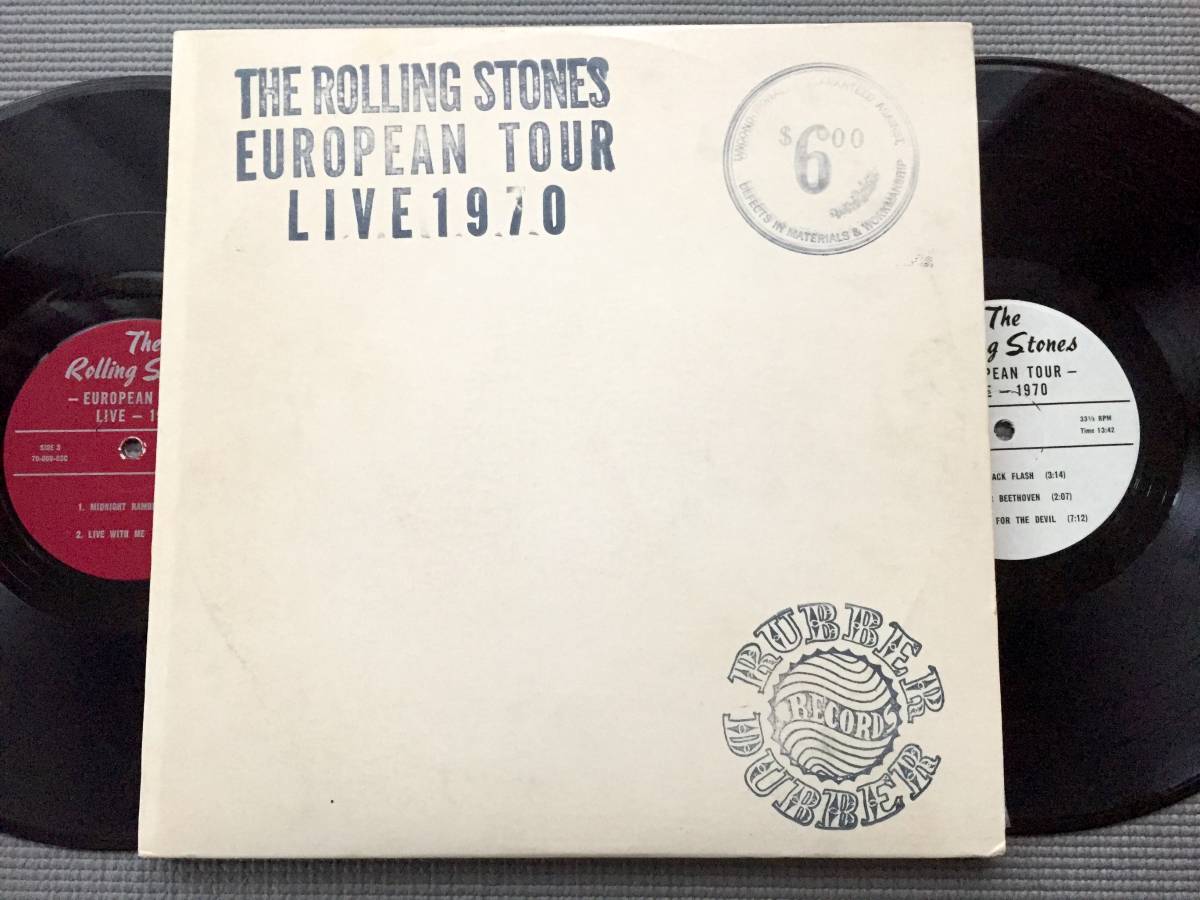 【やや傷や汚れあり】ROLLING STONES EUROPEAN TOUR LIVE 1970 RUBBER DUBBERオリジナル盤2LP ...