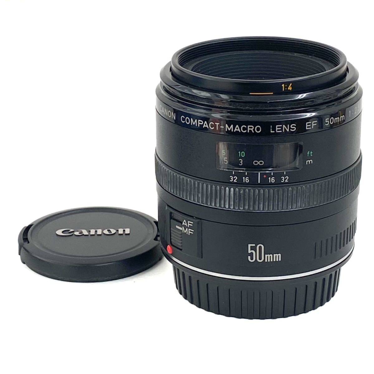 【目立った傷や汚れなし】Canon COMPACT-MACRO LENS EF 50mm F2.5 単焦点マクロレンズ EFマウント 中古 ...