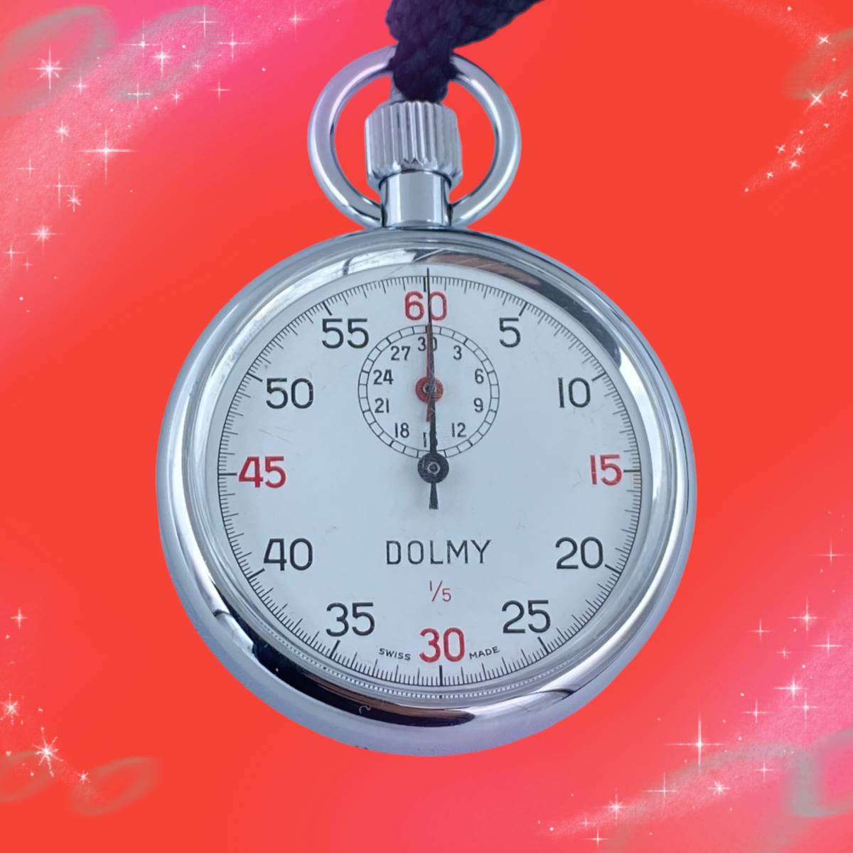 【やや傷や汚れあり】《稼働品》 DOLMY ドルミー ストップウォッチ 手巻き 1/5秒 30分計 ホワイト系文字盤 スイス製の落札情報詳細 ...