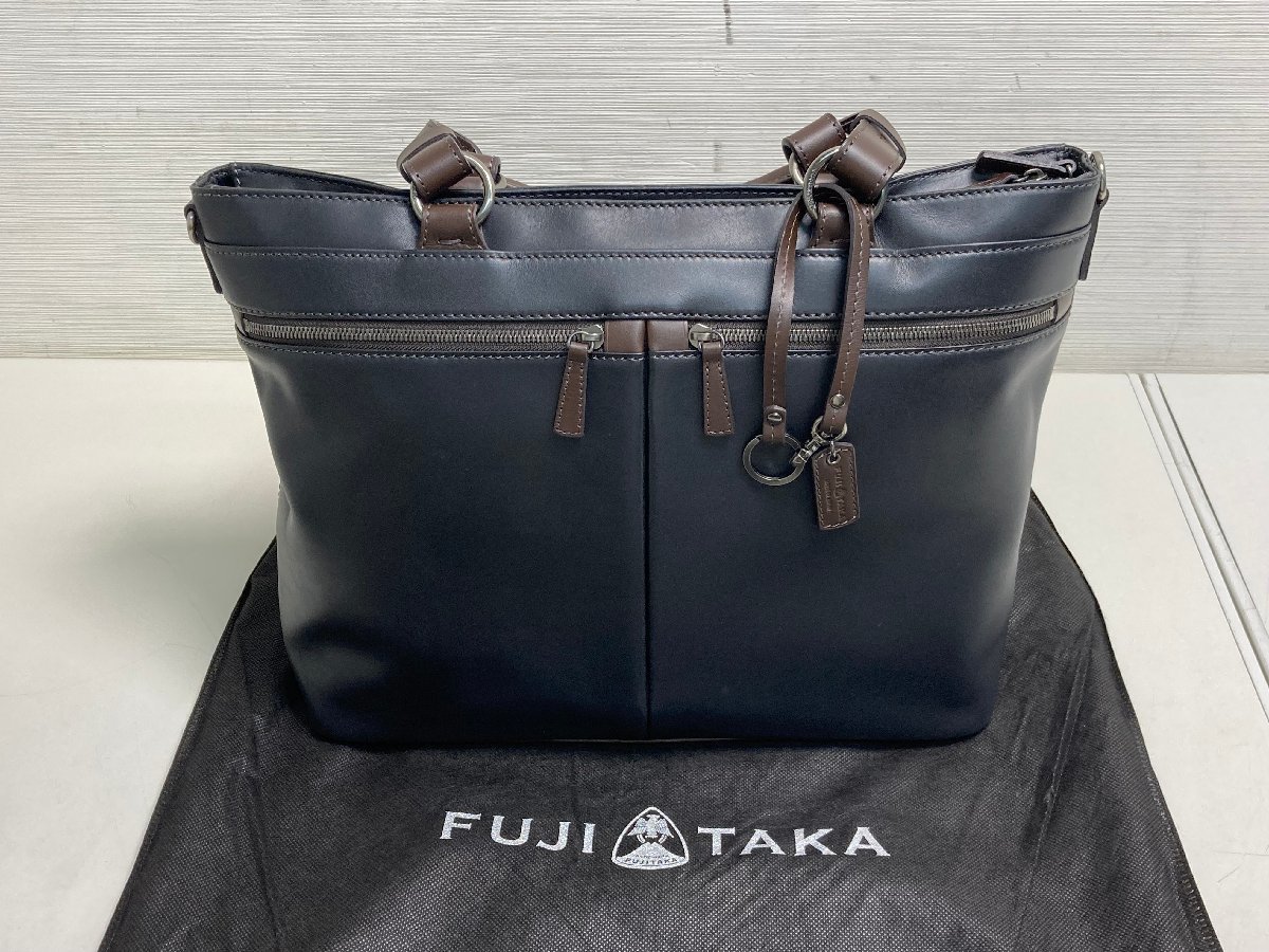 【新品】新品1円～★定価5.1万 FUJITAKA フジタカ 本革 牛革レザー リュックサックバッグ A4 日本製 ベージュ 正規店本物 ...