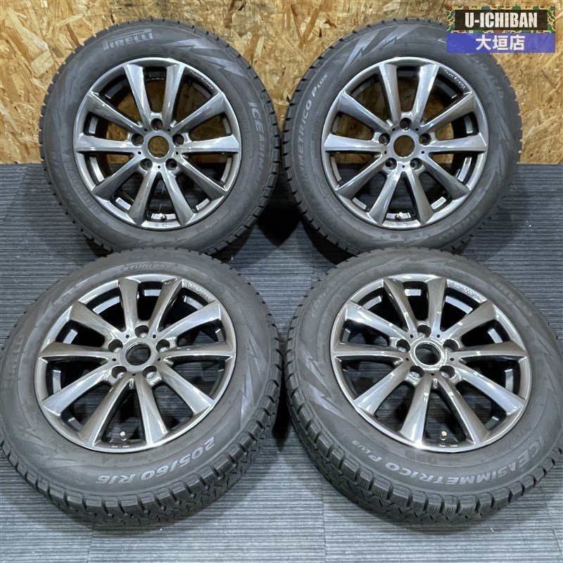 【傷や汚れあり】BMW 2シリーズ F45 F46 アクティブツアラー グランツアラー 205/60R16 ピレリ スタッドレスタイヤ スパルコ 16インチ ホイール 5H 112 002の ...
