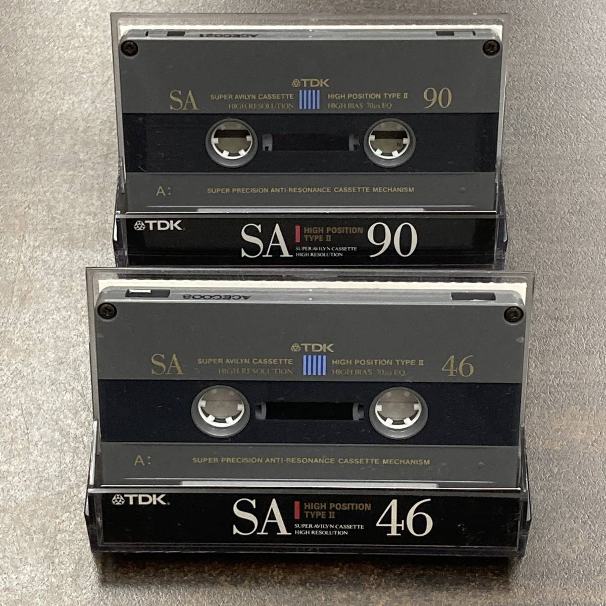 【やや傷や汚れあり】1126BT TDK SA 46 90分 ハイポジ 2本 カセットテープ/Two TDK SA 46 90 Type II High Position Audio ...