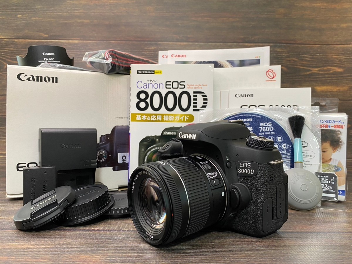【やや傷や汚れあり】Canon キヤノン EOS 8000D レンズキット デジタル一眼レフカメラ 元箱付き #38の落札情報詳細 ...