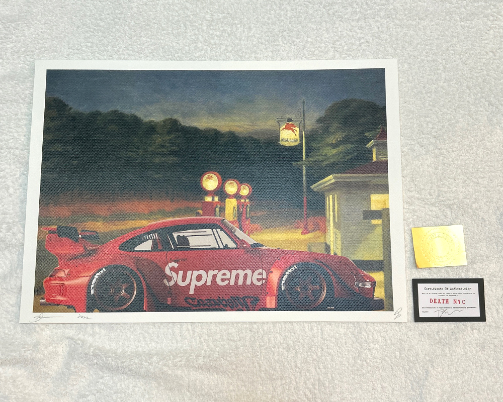 【未使用】世界限定100枚 DEATH NYC PORSCHE ポルシェ RWB 993 SUPREME Dismaland ポップアート ...